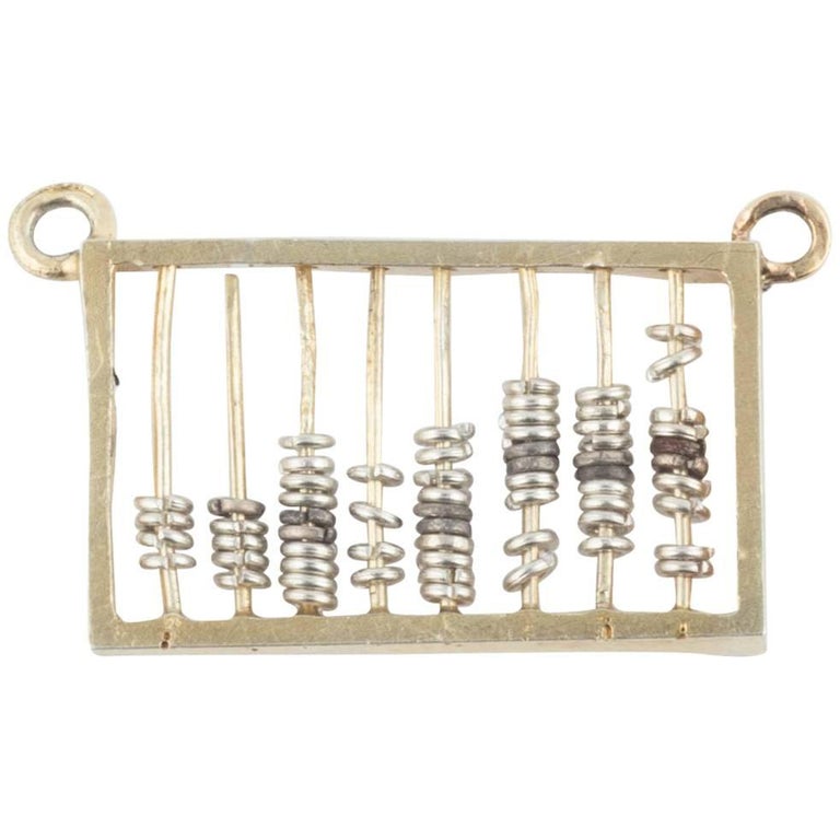 Russian Silver Gilt Abacus Pendant, circa 1900 | Marie Betteley