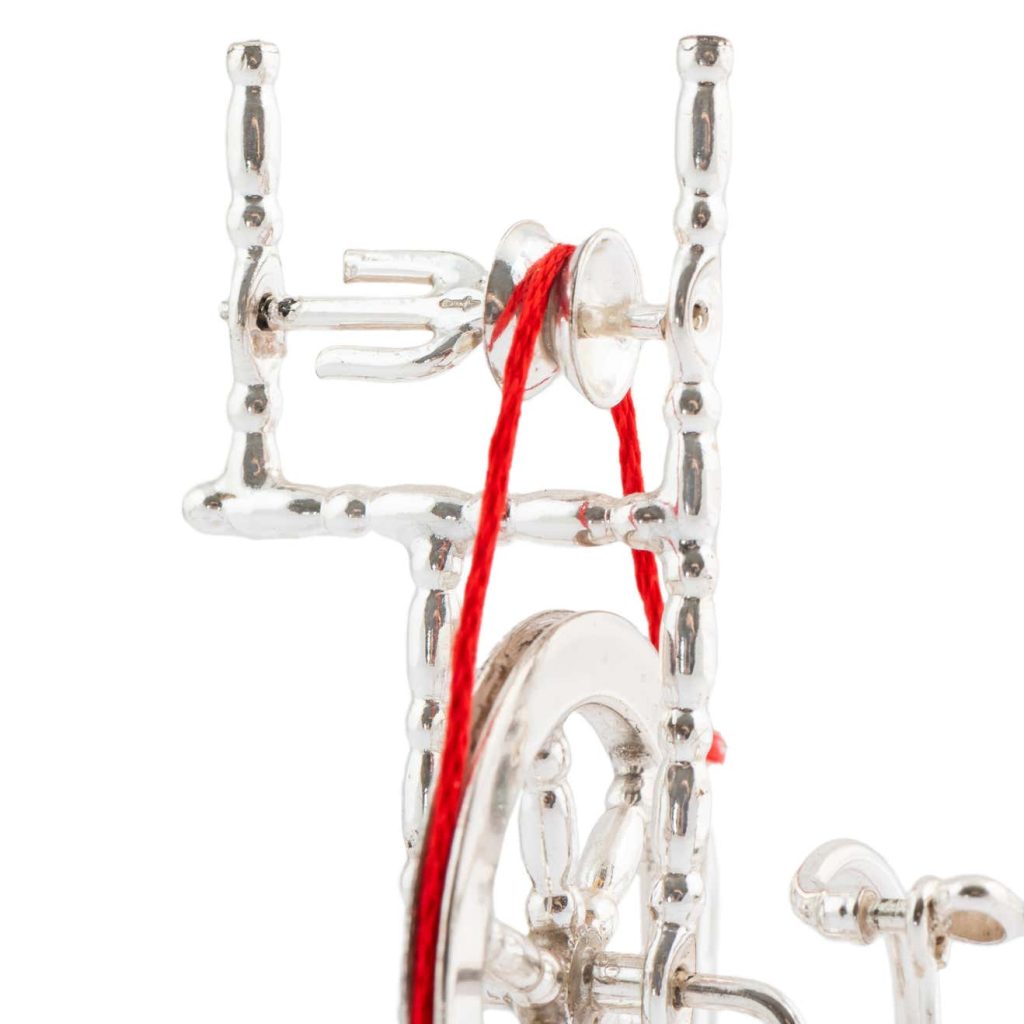 Dutch Silver Miniature Spinning Wheel for a Doll’s House, Schoonhoven ...