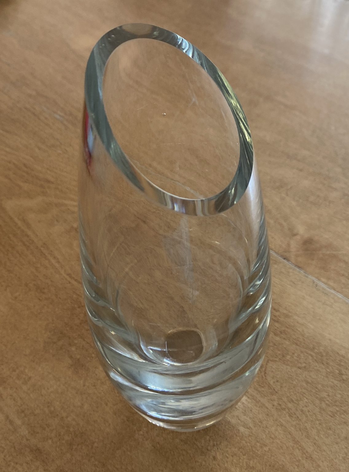 Modernist Crystal Tulip Vase with Slanted Rim, 20th century | Marie ...