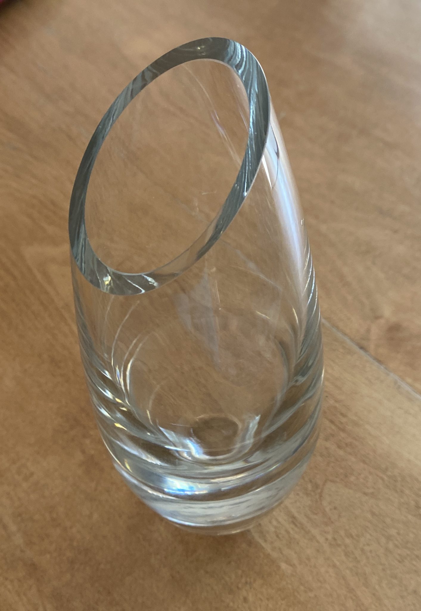 Modernist Crystal Tulip Vase with Slanted Rim, 20th century | Marie ...