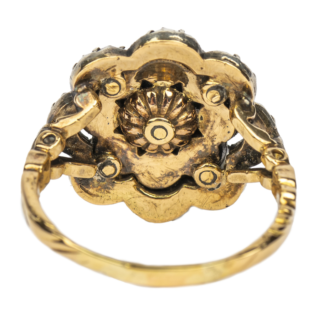 Dutch Rose Diamond Cluster Ring, 20th Century | Marie Betteley